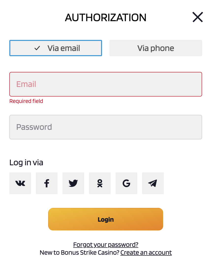 Bonus Strike Login ️ Bonus Strike Casino Sign In